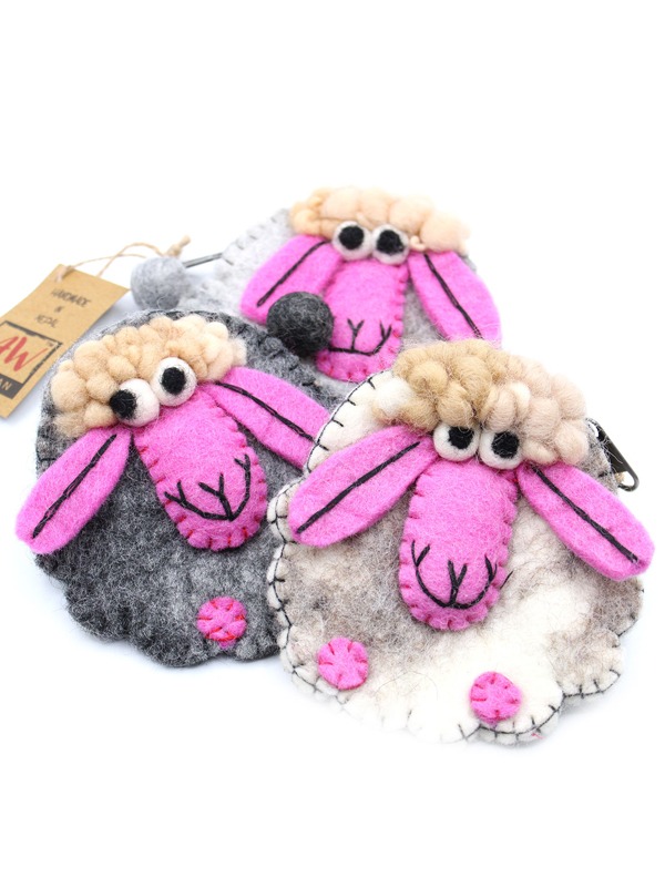 Handmade Felt Sheep Purse | Free UK Delivery | Ali Bongo